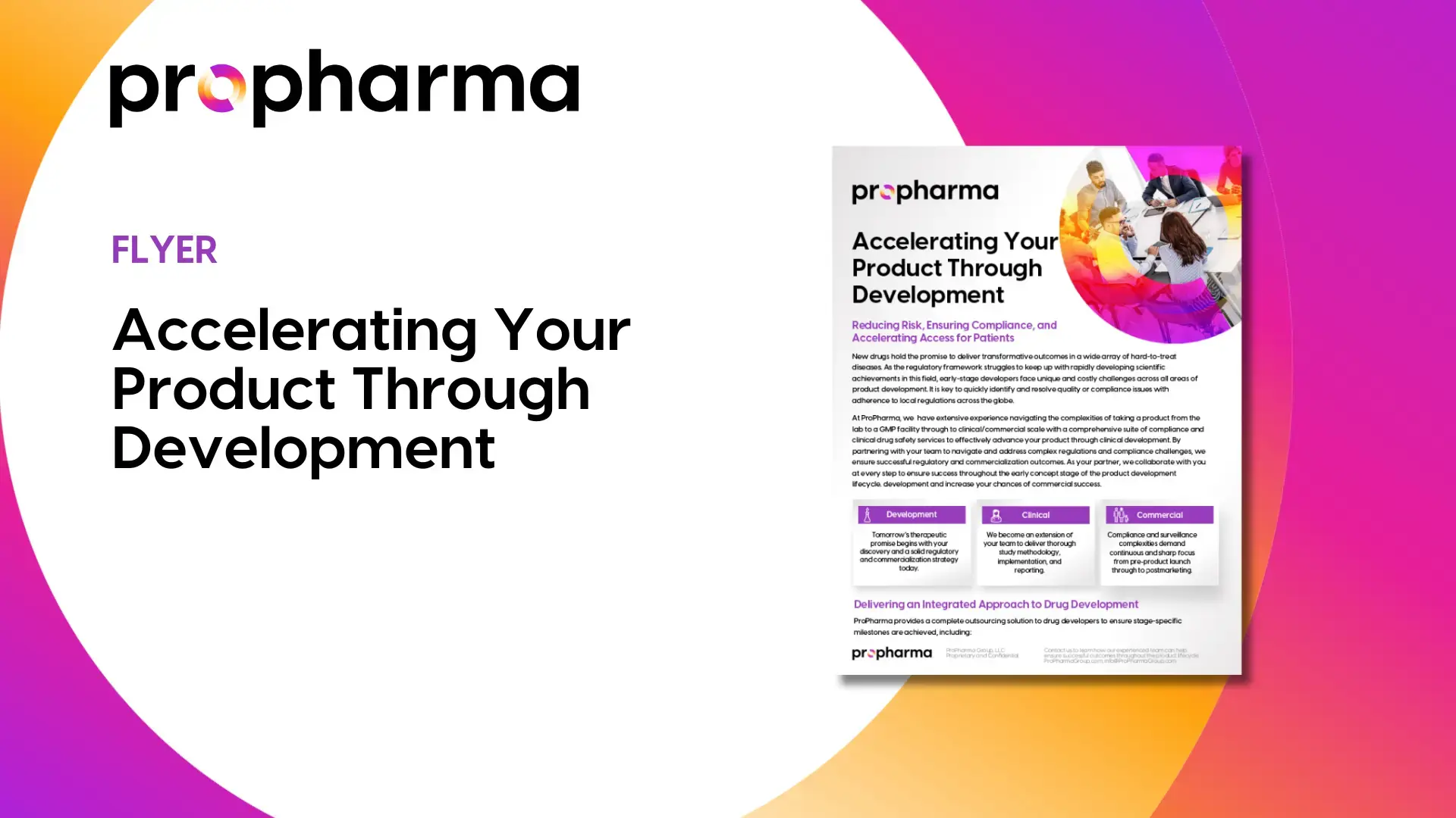 Accelerating Your Product Through Drug Development - ProPharma